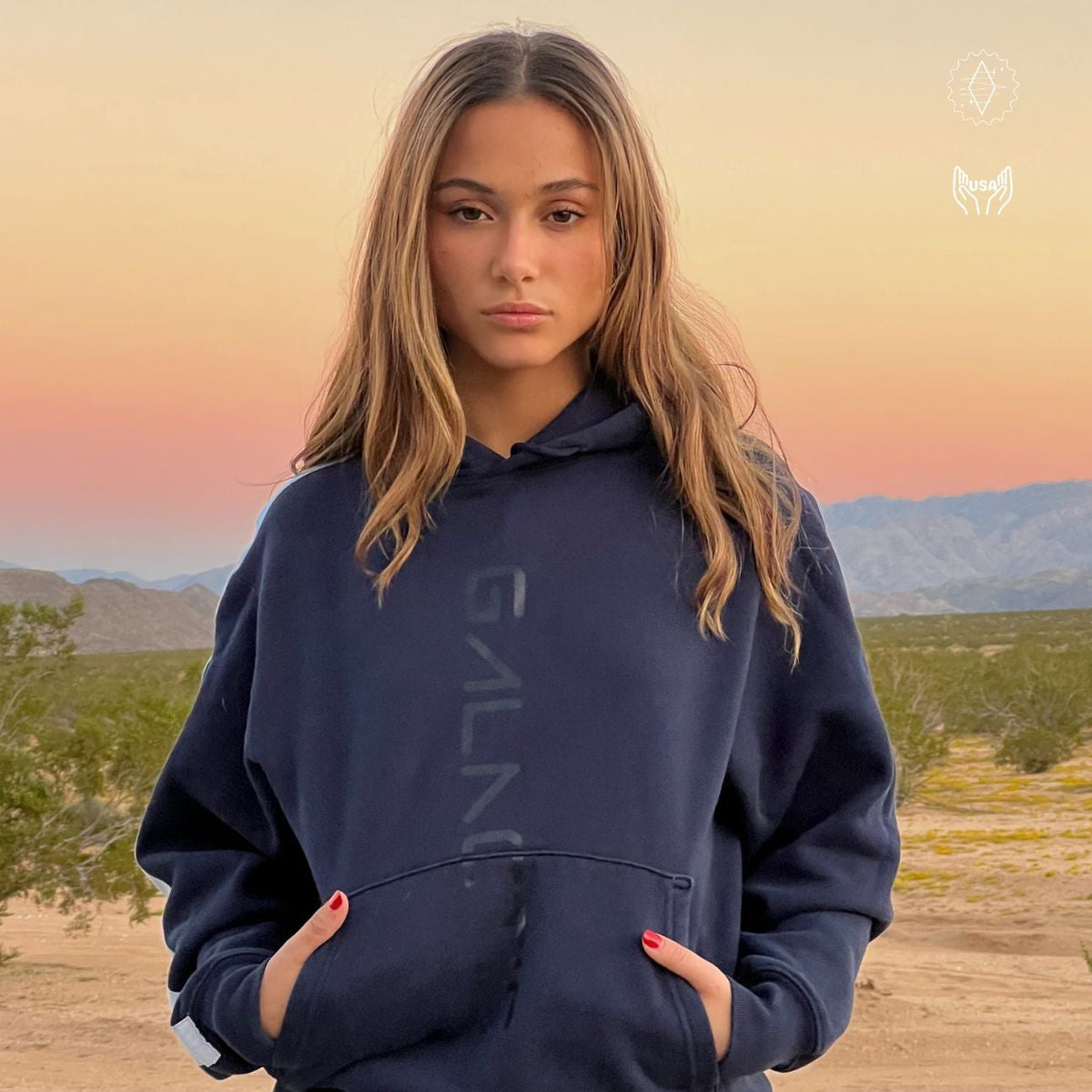 Hyper Galactic Hoodie in Deep Sea