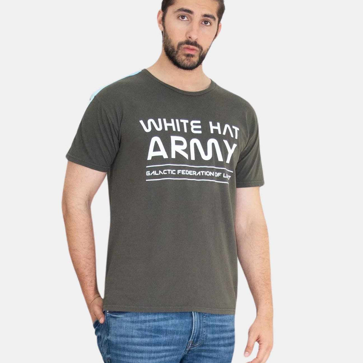 White Hat Army T-Shirt in Caladan – Galactic Federation of Light
